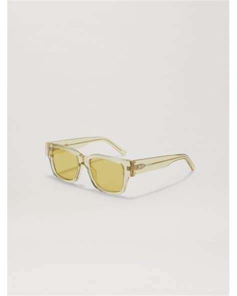 Palm Angels Newport Sunglasses In Yellow Lyst