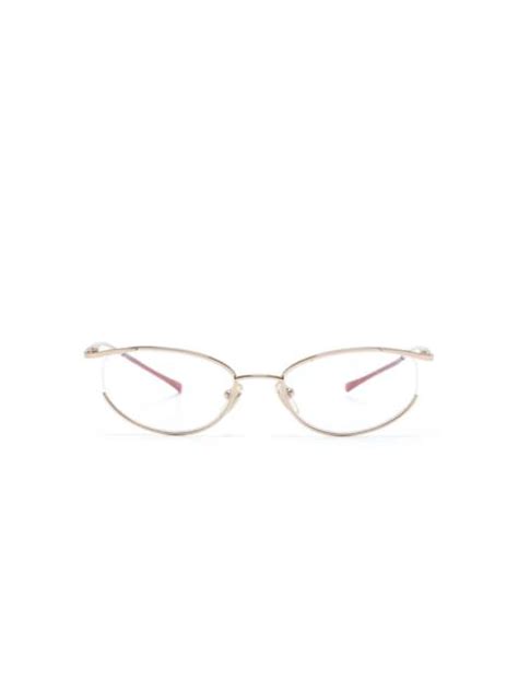 Fendi Oval Frame Lens Decal Glasses Reversible