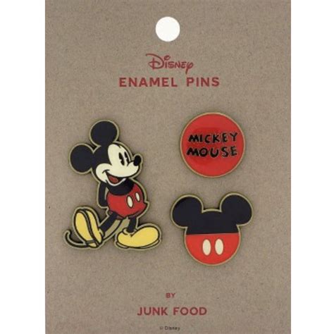 Junk Food Disney Mickey Mouse Happy Pc Enamel Pin Set Lootz Collectibles