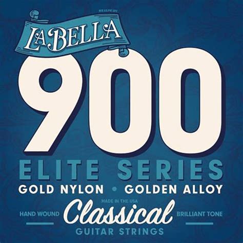 Струны для классической гитары La Bella 900 Elite Nylon Polished Golden ...
