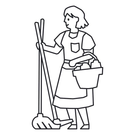 Diseño Png Y Svg De Ilustración En Blanco Y Negro De Una Mujer Con Una