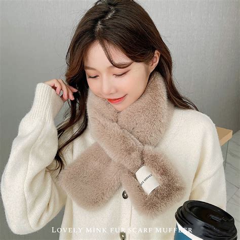 [당일출고 2개할인] 러블리 밍크 털 목도리 머플러 퍼목도리 페이크퍼 여자목도리 털목도리 쁘띠목도리 겨울목도리 6color