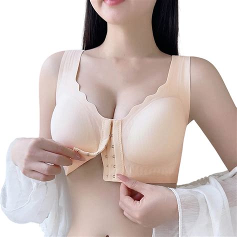 Arlun Womens Oversized Front Closure Bras Wireless Soft Comfortable