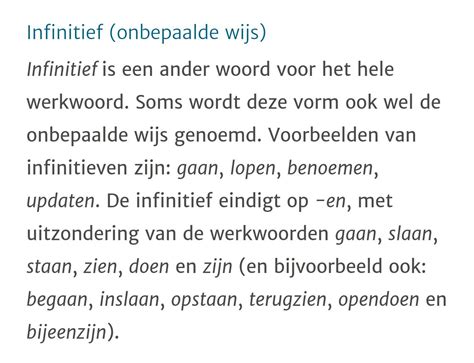 Werkwoordsvormen Infinitief Werkwoordsvormen Woord Taal