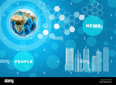 Earth With 3d City Model Stock Photo Alamy