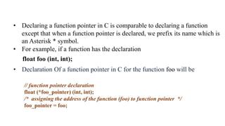 C Programming Function Pointers Pptx