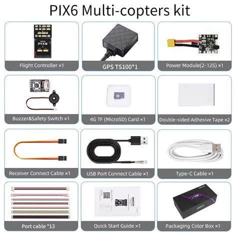 Radiolink Pix6 Flight Controller Built In Dual Gyroscope Support Ardupilot