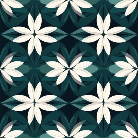 Premium Ai Image Floral Geometry Wallpaper
