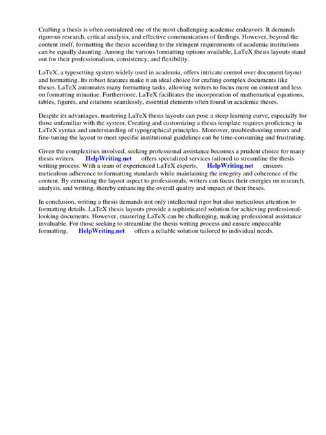 Latex Thesis Layouts Pdf Page Layout Thesis