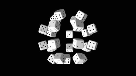 Premium Stock Video Dice Forming Sphere On Black Background