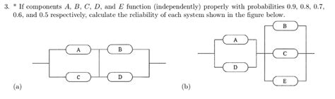 Solved If Components A B C D And E Function Chegg