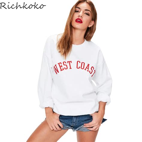 Richkoko 2017 New Fashion Autumn Basic Soild Apparel Women Sweatshirt