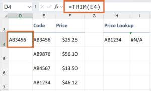 How To Remove Space Before And After Text In Excel Excel At Work