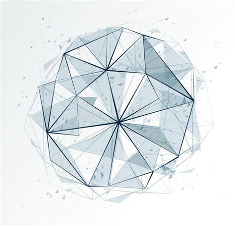 Science And Technology 3d Mesh Abstract Vector Background Connected Net Lines Fractal Design