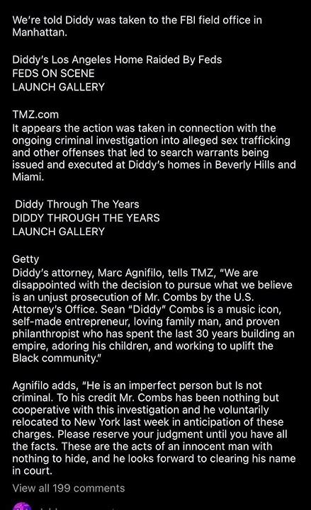 Diddy Arrested Taken Into Custody On Sex Trafficking Charges 🫥 Youtube