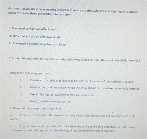 Solved Assume That You Are A Cybersecurity Analyst In Your Chegg