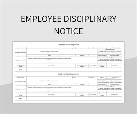 Free Printable Disciplinary Form 2018 2026 Employee Disciplinary