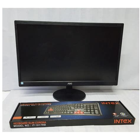 AOC E2270SWHN 21 5 Inch LED Monitor With Intex IT 1017RB PS 2 Keyboard TV Home Appliances TV
