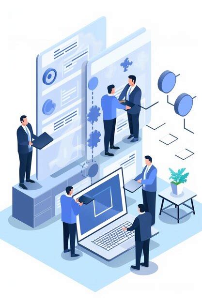 비즈니스 프로세스 및 워크플로우 자동화 및 플로다이어트 프리미엄 사진