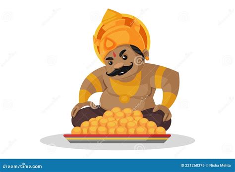 Kumbhakarna Vector Cartoon Illustration 221268367