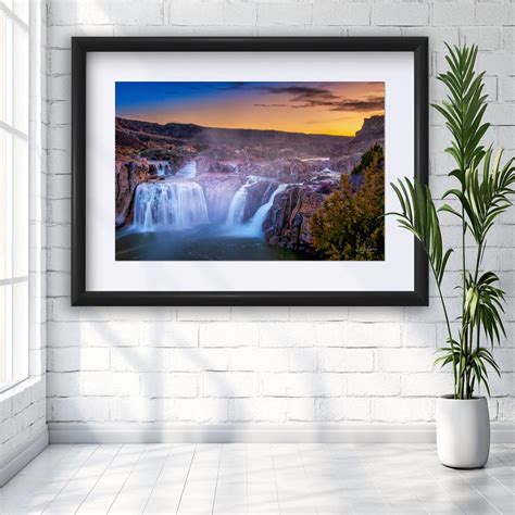 Shoshone Falls Sunrise Print Idaho Waterfall Photography Pacific