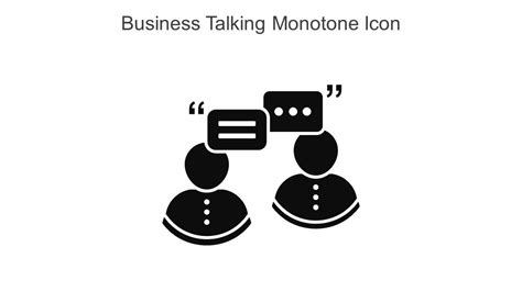 Business Talking Monotone Icon In Powerpoint Pptx Png And Editable Eps Format Ppt Example