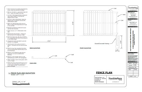 Fences Fast Site Plans
