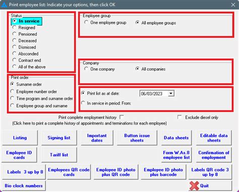 Steps To Print The Personnel List