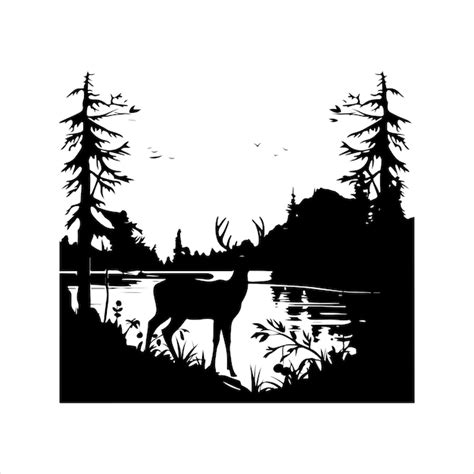 Premium Vector Free Vector Hunting Club Vector Animal Deer Rifle And