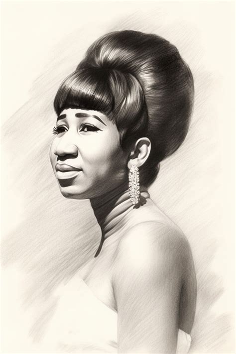Canvas Wall Art Light Sketch Aretha Franklin A1529 120 X 80 Cm