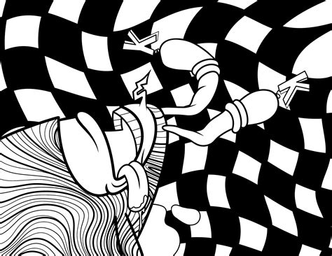 Tripped Out Spongebob Squarepants Themed Coloring Pages Etsy