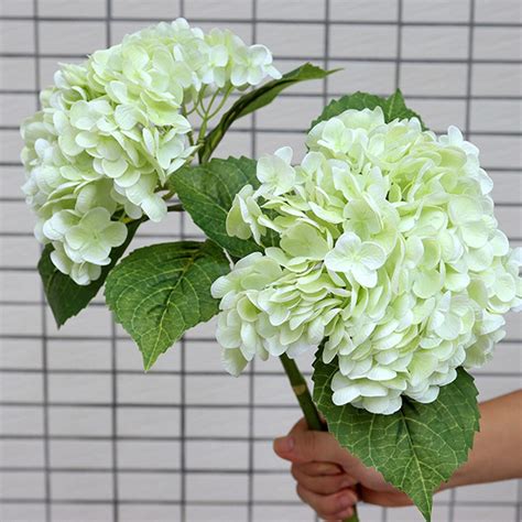 Patlollav Artificial Hydrangea Flower 23inch Big Fake Hydrangea Faux