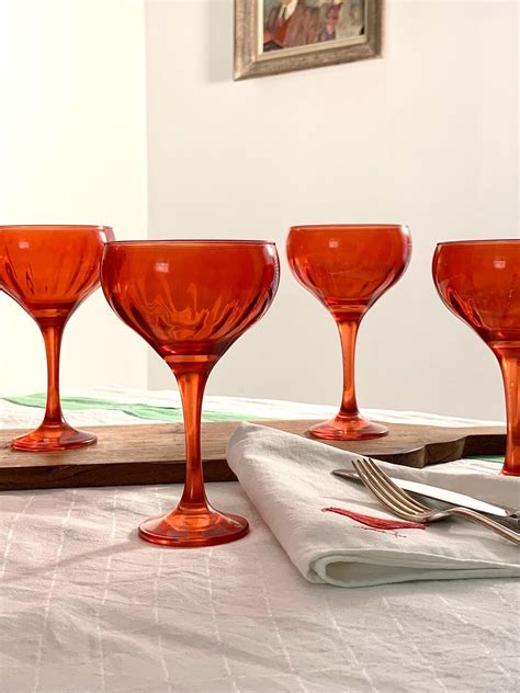 Vintage Red Goblet Glassesred Wine Glassred Tablewarefrosted Glassset