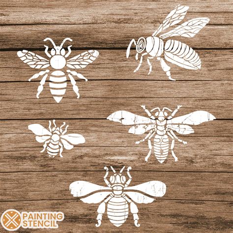 Bumble Bee Stencil Wall Bee Stencil Bee Stencil Honeycomb Reusable Stencil Natural Honey