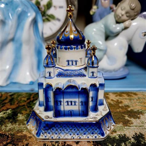 90년대 러시아 그젤 성 바실리 대성당 미니어처 피겨린 헬로마켓
