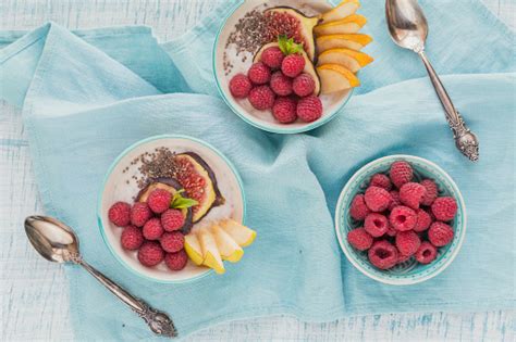 신선한 과일 Chia의 종자 딸기와 무화과 스무디 그릇 개념에 대한 스톡 사진 및 기타 이미지 개념 건강한 생활방식 건강한 식생활 Istock