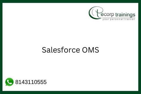 Salesforce Order Management System Oms Training Hyderabad India Ecorp Trainings