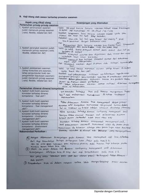 Contoh Form 09 B Kaji Ulang Asesmen Pdf