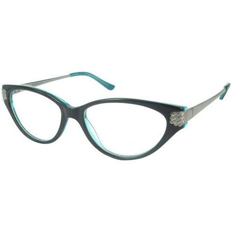 Nolita Mood Womens Rx Able Eyeglass Frames Black Turquoise