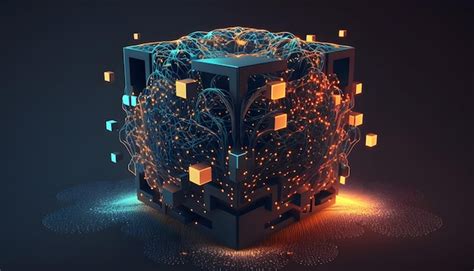 premium photo neural network 3d illustration big data and