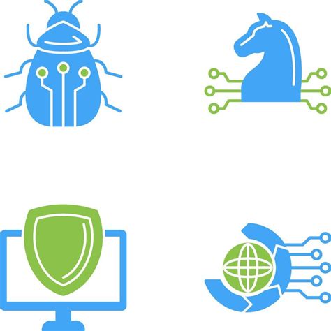 Bug And Trojan Icon 44691823 Vector Art At Vecteezy