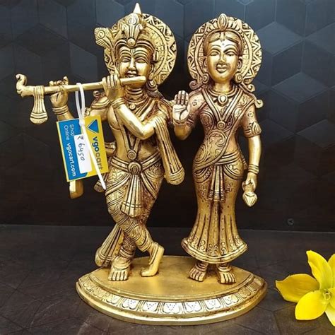 Brass Radha Krishna Pair Idol 75 Vgocartcom Brass Antique