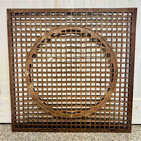 Vintage Square And Round Grate Historic House Salvage Vintage Square