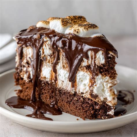 Chocolate Marshmallow Cake With Dark Chocolate Ganache Rich Fudgy