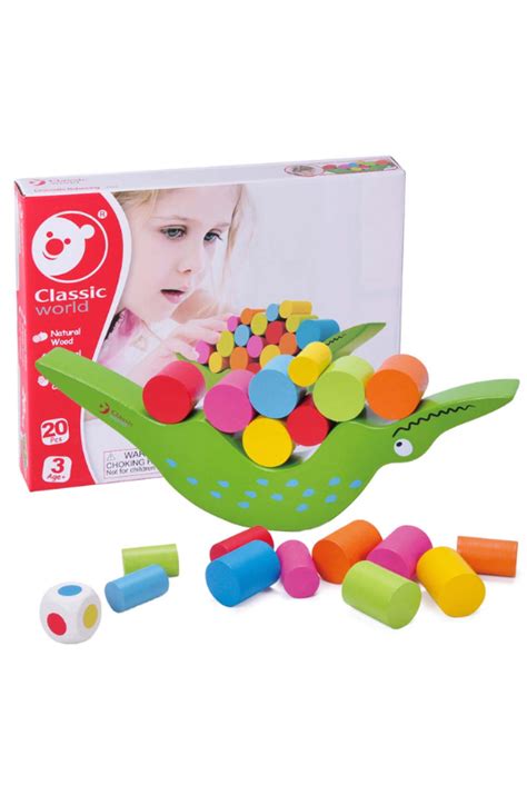 ბალანსირების თამაში ნიანგი ფერადი ფიგურებით Classic World