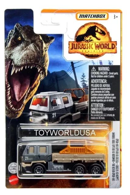 JURASSIC WORLD MATCHBOX Off Road Rescue Rig Dino Rescue Rig Mattel