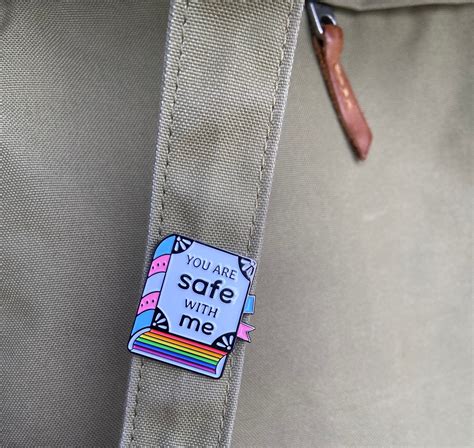 You Are Safe With Me Enamel Pin Pride Etsy