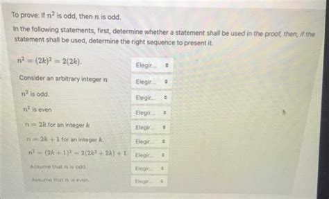 Get Answer To Prove If N2 Is Odd Then N Is Odd In The Following