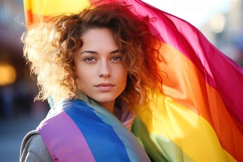 Premium Ai Image Pride And Unity A Young Lesbian Celebrates Lgbt Equality