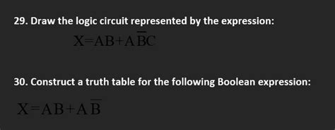 Solved 29 Draw The Logic Circuit Represented By The